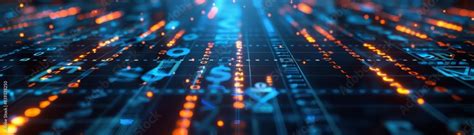 Blue Digital Illustration Of Interconnected Currency Symbols And