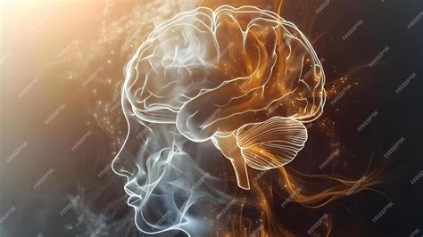 Premium Photo Creative Doodle Depicting The Emotional And Logical Parts Of The Human Brain