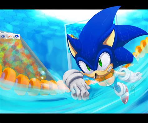 Sonic Swimming I Wasent Lughing At Him Flickr Photo Sharing