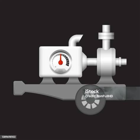 흰색 배경에 격리 된 휴대용 물 펌프 벡터 일러스트 디자인 가뭄에 대한 스톡 벡터 아트 및 기타 이미지 가뭄 가솔린 강 Istock