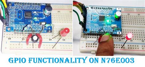 Simple Gpio Functions On Nuvoton N76e003 Microcontroller Led Blinking And Controlling Led