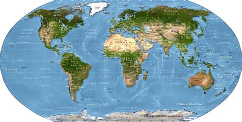 Free Printable Physical World Map Labeled Printable World Maps