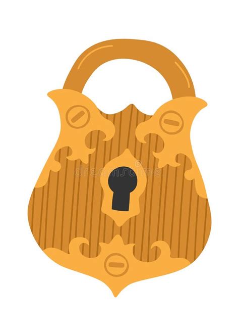 Indoor And Outdoor Padlocks With Keyhole Flat Icon Secure Stock Vector Illustration Of Logo