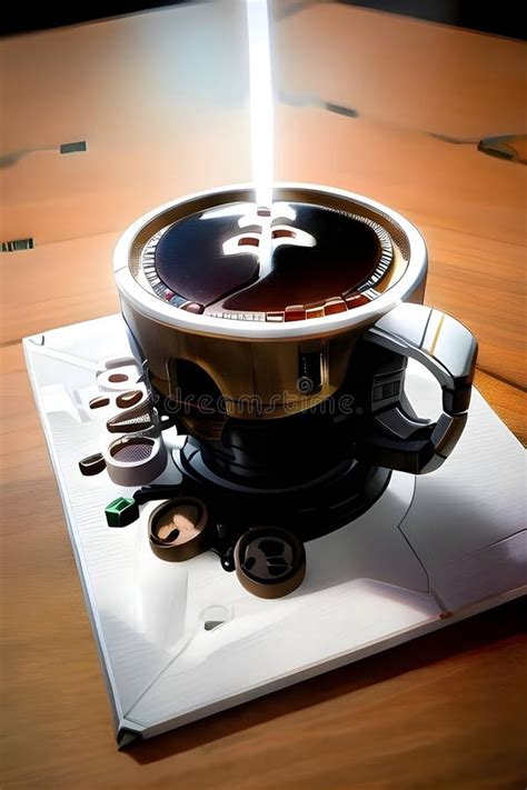 The Cup Of Coffee Robot Metal Design Ai Model Is An Artificial Intelligence System Specifically