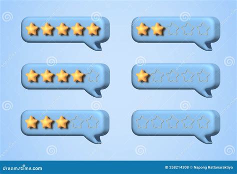 Collection Set Star For Good And Bad Rate Feedback Customer Review