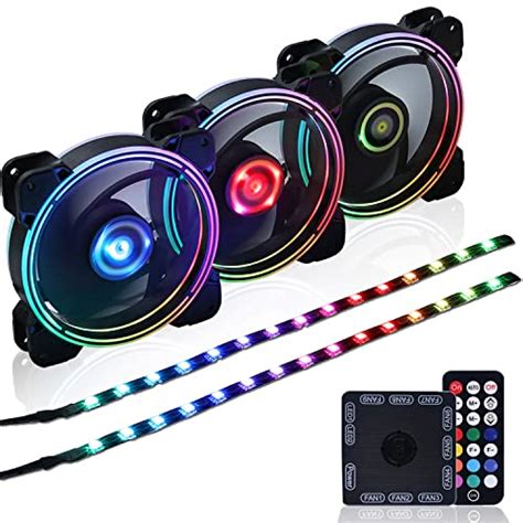 DS 120MM Wire Rainbow RGB Case Fans With Controller For PC Cases Computer Case ATX Full Tower