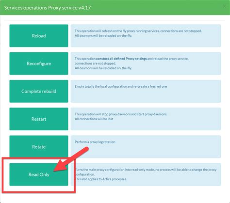 Set The Proxy Global Configuration In Read Only Mode Artica Wiki