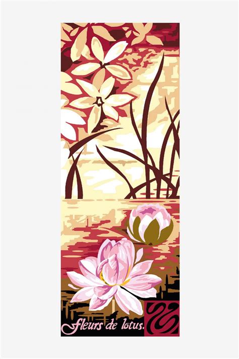 Cañamazo Antique Flores De Loto 3 25 X 60 Cm Dmc