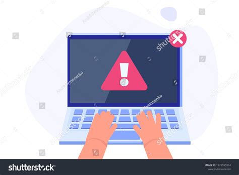Concept Operating System Warning Error Vector Stock Vector Royalty Free 1973595974 Shutterstock