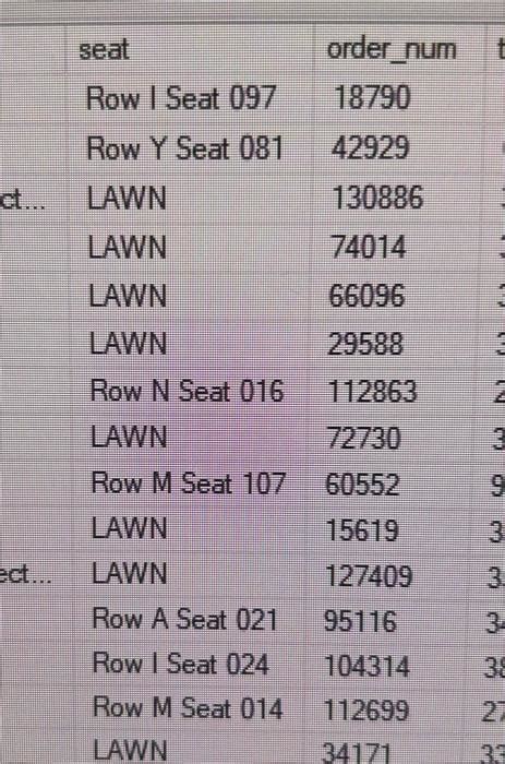How Would You Seprate The Seat Column Into 3 Columns