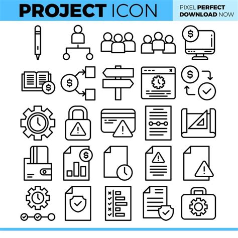 Premium Vector Project Icon Pack