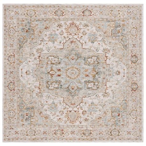 Safavieh Hamilton Ivoryblue 7 Ft X 7 Ft Floral Oriental Border