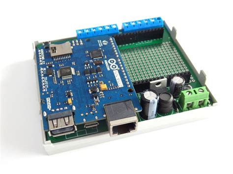 arduibox arduino prototyping din rail case inc 5v regulator the