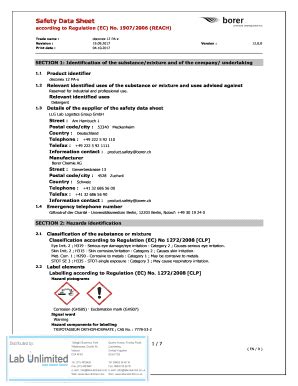 Fillable Online Safety Data Sheet Lab Unlimited Fax Email Print