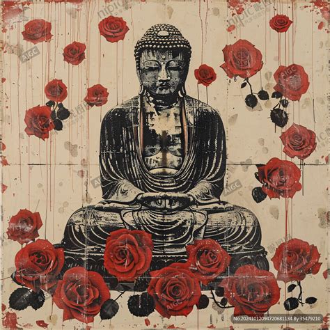 Ai创作图红光大佛插画 现代装饰画释迦牟尼佛 红光大佛 佛文化装饰画 佛像背景画 佛教海报底纹 佛餐厅画 手绘和尚插画图案印花 佛系装饰画