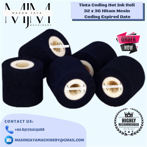 Jual Tinta Coding Hot Ink Roll 32 X 36 Hitam Mesin Coding Expired Date Kota Tangerang Mason