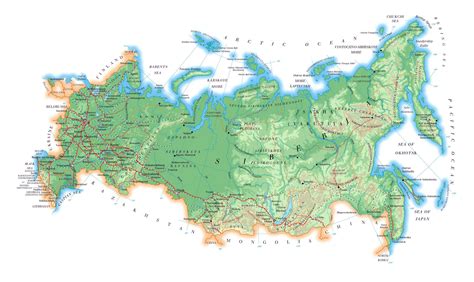 Maps Of Russia Detailed Map Of Russia With Cities And Regions Map