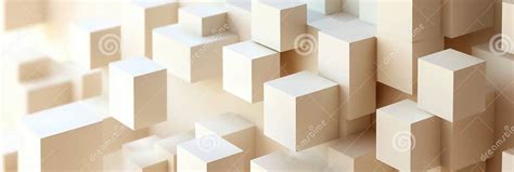 Cubes Of Varying Sizes And Shades Are Arranged And Connected With Diagonal Lines On A Soft