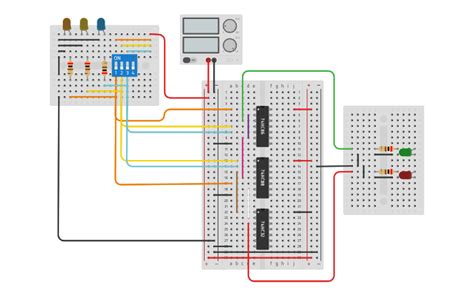 circuit design full adder circuit tinkercad