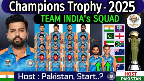 Icc Champions Trophy 2025 India Squad Barbara C Schroeder