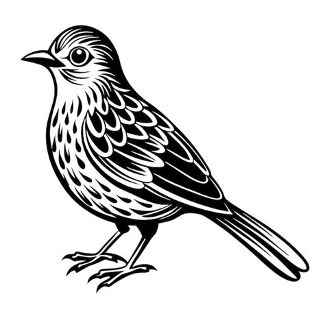 Bird Vector File Black And White Image Premium Ai Generated Vector