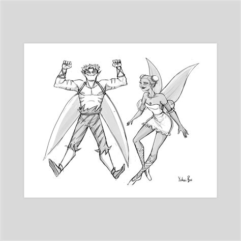 Inktober 2022 Fairy An Art Print By Yokai Boi Inprnt