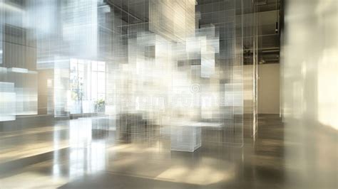 Architectural Data Sculpture Installation Abstract Stock Image Image