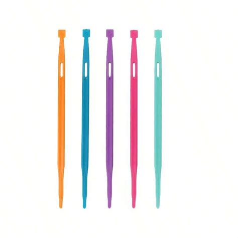 thumb colored needle threading device small needle hole lead threading