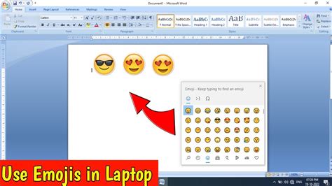 Shortcut Key To Insert Emojis In Laptop How To Insert Emojis In Ms Word Use Emoji In Laptop
