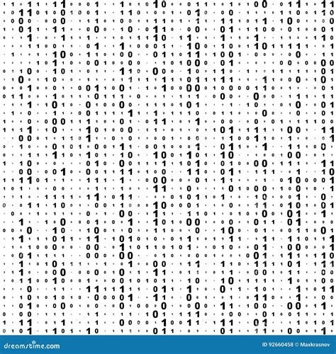 Seamless Binary Code Background Vector Numbers Texture 92660202