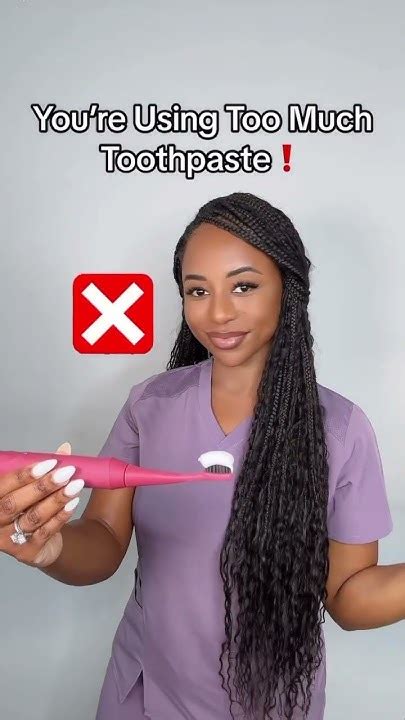 Youre Using Too Much Toothpaste Dentalhygienist Oralcare Teeth Toothpaste Morningroutine