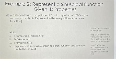 Solved Example 2 Represent A Sinusoidal Function Given Its Solved Example 2 Represent A Sinusoidal Function Given Its