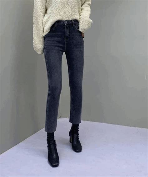 바람불어도 괜찮아요 융기모 부츠컷 데님 팬츠 에이블리