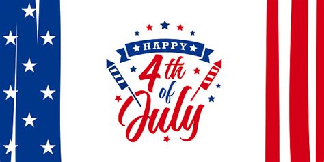 1776년 이후 7월 4일 미국 독립기념일 기념 디자인으로 미국 국기 줄무늬 스타 배너 배경에 불꽃놀이와 별이 붙은 디자인 0명에 대한 스톡 벡터 아트 및 기타 이미지