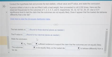 Solved Conduct The Hypothesis Test And Provide The Test Chegg