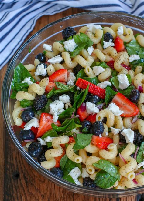 Strawberry Spinach Pasta Salad Barefeet In The Kitchen