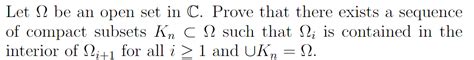 Solved Let Ω be an open set in C Prove that there exists Chegg