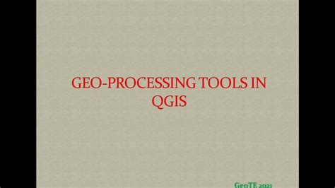 Qgis Geoprocessing Tools Part 1 Youtube