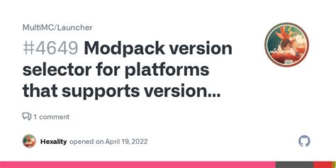 Modpack Version Selector For Platforms That Supports Version Selection Like Technic · Issue