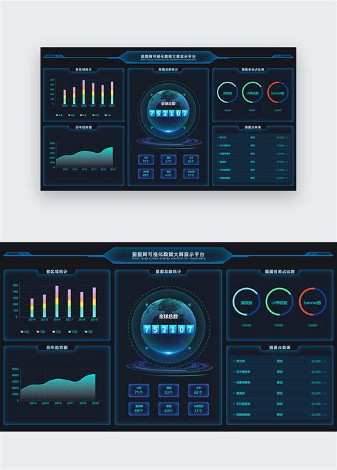 Ui Design Big Data Visualization Platform Web Interface Template Image