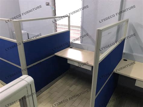 Workstation Cubicle With Glass Office Partition Office Furniture Furniture And Home Living