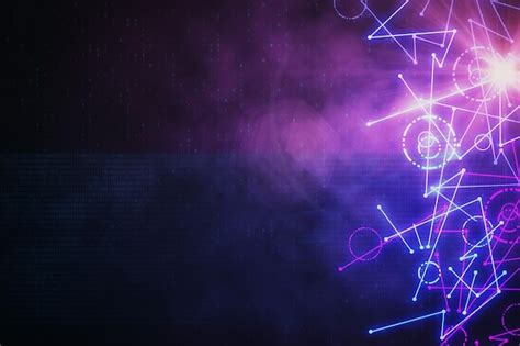 Premium Photo Abstract Digital Backdrop With Lines And Binary Code