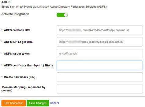 Integrating Adfs With Sysaid