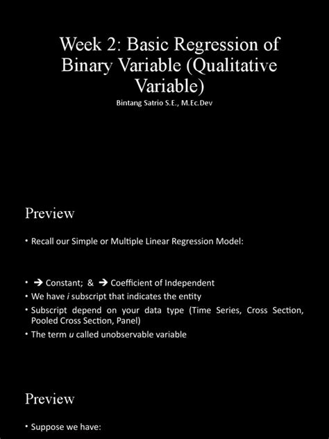 Week 2 New Pdf Regression Analysis Linear Regression