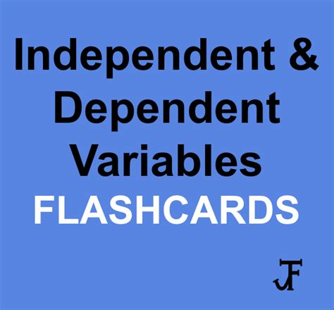 Independent And Dependent Variables 6th 8th Grade Flashcard Wayground