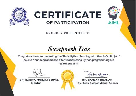 swapnesh das on linkedin completed basic python training with hands on project course organised…
