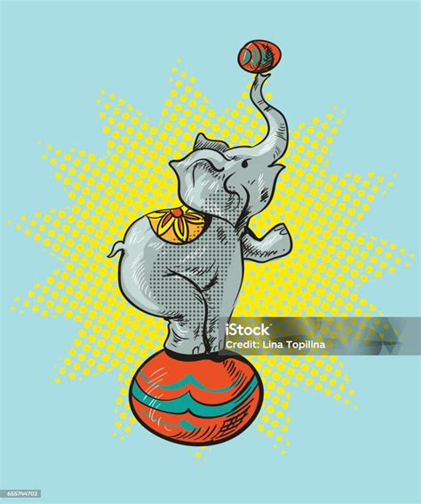 서커스 코끼리 만화 아이콘 벡터 일러스트 그래픽 디자인 귀여운에 대한 스톡 벡터 아트 및 기타 이미지 귀여운 디자인 디자인 요소 Istock