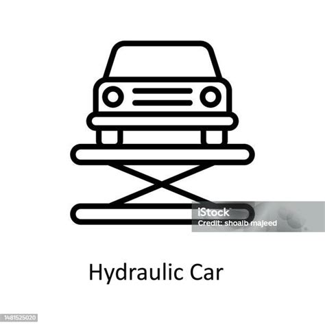 유압 자동차 벡터 개요 아이콘입니다 간단한 스톡 일러스트 스톡 교통수단에 대한 스톡 벡터 아트 및 기타 이미지 교통수단 기계류 레저 추구 Istock