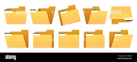 File Folder Set Empty Paper Storage Organize Document Storage Blank