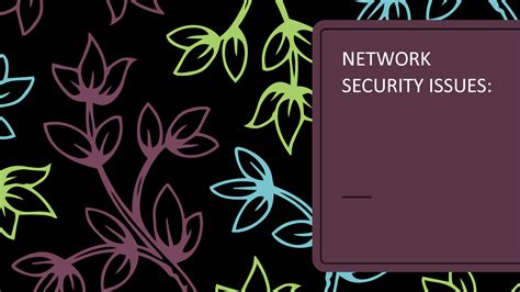 SOLUTION Network Security Issues Studypool